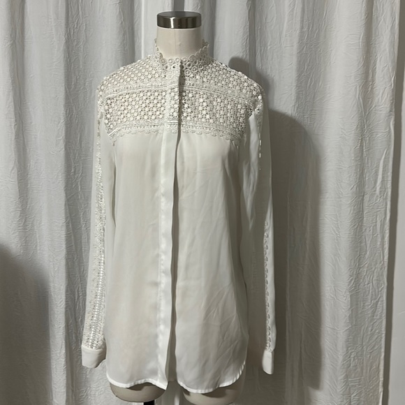 The Kooples | Tops | Embroidered Lace Inset Blouse | Poshmark